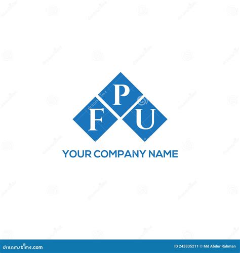 Fpu Letter Logo Design On White Background Fpu Creative Initials