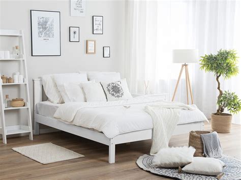 Wooden Eu Super King Size Bed White Tannay Uk