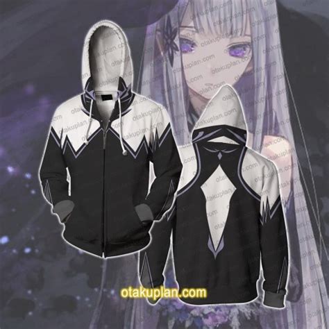 Rezero Starting Life In Another World Satella Cosplay Zip Up Hoodie