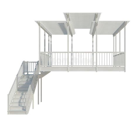 3d Render Building Structure On White Stock Illustration Illustration