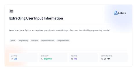Extracting Numeric Data From User Input Labex