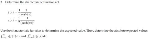 Solved Determine The Characteristic Functions Of Chegg