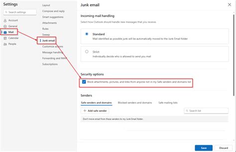 How To Block Links Images And Attachments In Messages I