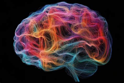 Artistic Representation Human Brain Anatomy Neural Networks Stock