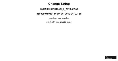 String Codesandbox