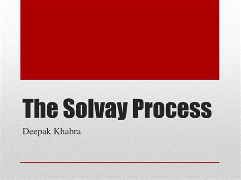 Ppt The Solvay Process Powerpoint Presentation Free Download Id2173243