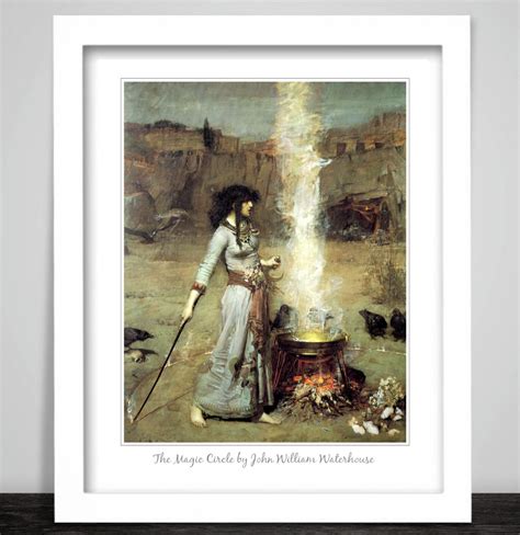 John William Waterhouse The Magic Circle Witch Circle Poster Magick