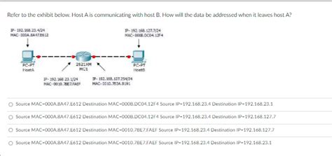 Solved Refer To The Exhibit Below Host A Is Communicating