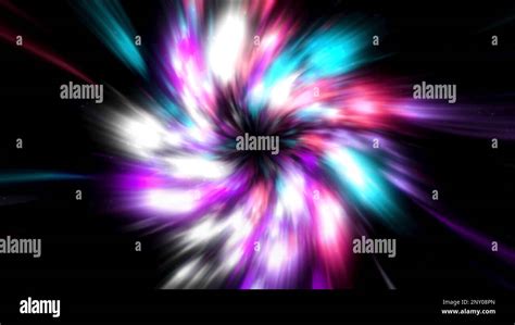 colorful luminous flow in space motion colorful spots move in stream