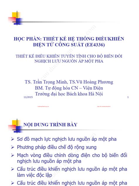 Thiet Ke He Thong Dieu Khien Dien Tu Cong Suat Vu Trong Minh, Vu Hoang Phuong DC Ac 1phase ...