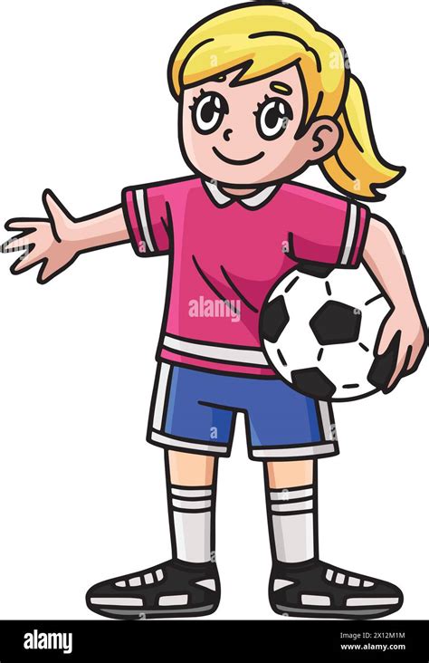 Soccer Girl Cartoon Clip Art