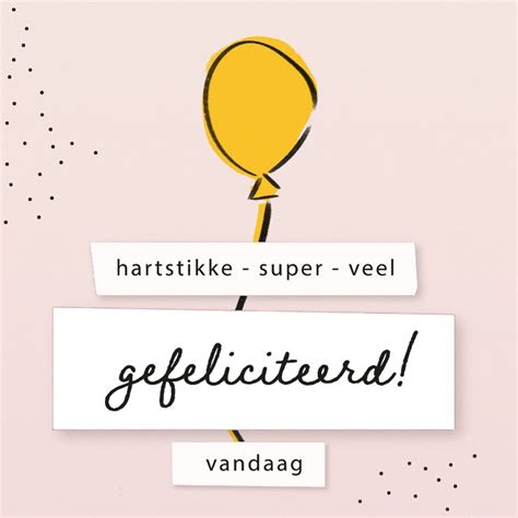 Verjaardagskaart Hartstikke Gefeliciteerd Kaartje Go