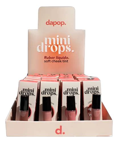 Display De 24 Dapop Rostro Mini Drops Blush Líquido Coral Mercadolibre