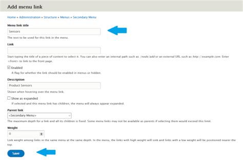 Create Drupal Menu Studyopedia