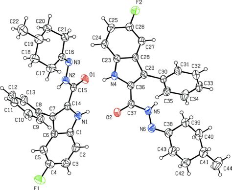 The Molecular Structure Of I Showing The Atom Labelling Scheme