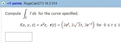 Solved Points RogaCalcET Compute Fds For Chegg Com