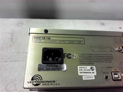 ibid lot 16412 lectrosonics dm1612 digital matrix mixer 1 each