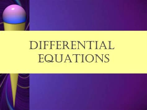 Ppt Differential Equations Powerpoint Presentation Free Download Id