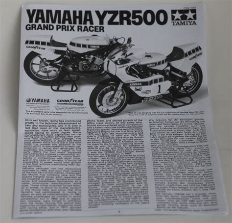 Yamaha Yzr 500 Gp Racer 1 12 Tamiya Imodeler