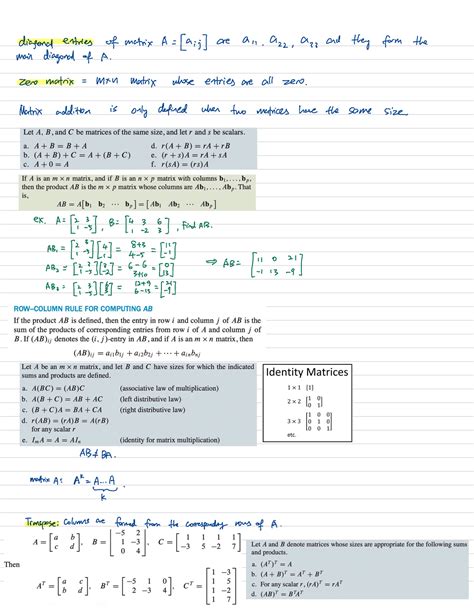 Unit 2 Summary Unit 2 Basics Of Linear Algebra Including Matrix And