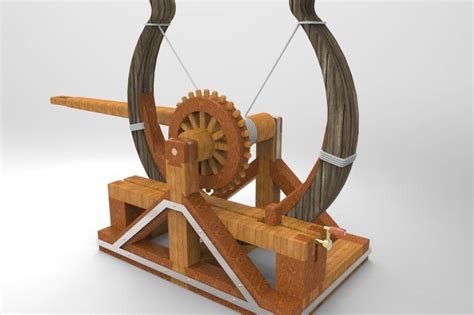 Da Vinci Catapult Autocad 3d Cad Model Grabcad