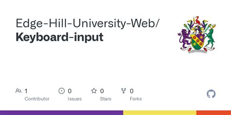github edge hill university web keyboard input
