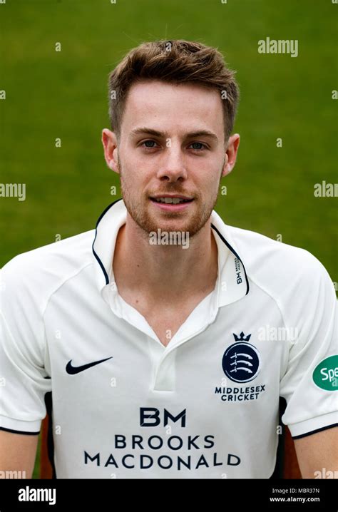 Middlesexs Robbie White During The Media Day At Lords Cricket Ground