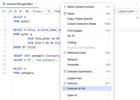 Run Queries Aqua Documentation