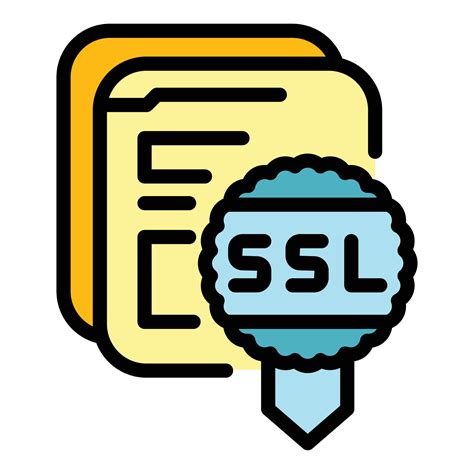 Ssl Emblem Icon Color Outline Vector 15144444 Vector Art At Vecteezy