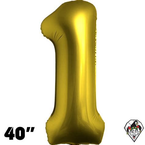 40 Inch Number 1 Chrome Gold Balloon 1ct
