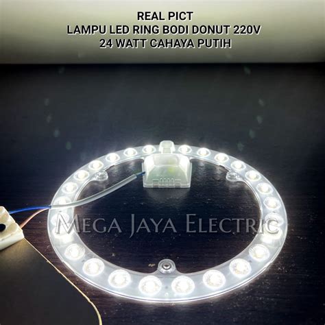 Jual LAMPU LED RING 24 WATT LED 220 V BODI DONUT CAHAYA PUTIH LED LIGHT MODULE Shopee