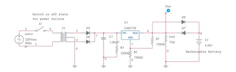 Full Wave Rectifier And Voltage Regulator Multisim Live
