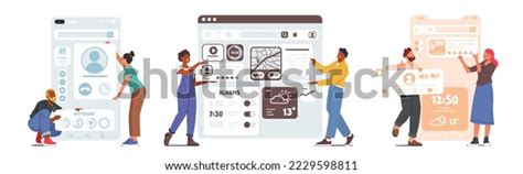 Ui Ux Designers Character Developing Website Stock Vector Royalty Free 2229598811 Shutterstock
