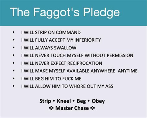 The Faggots Pledge Scrolller