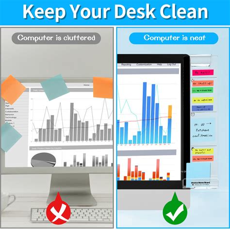 Monitor Memo Board 2pcs Multifunction Sticky Note