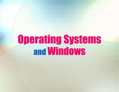 Operating Systems Basics Graphical User Interfaces Guis Gui Tools Applications And The