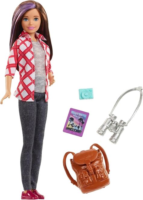 Barbie Travel Skipper Doll Brunette With Purple Streak