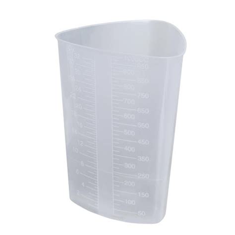 plastic graduated triangular intake output container avacare medical