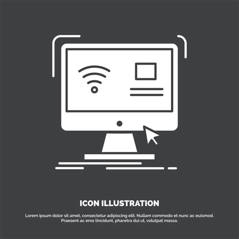 Control Computer Monitor Remote Smart Icon Glyph Vector Symbol For Ui And Ux Website Or