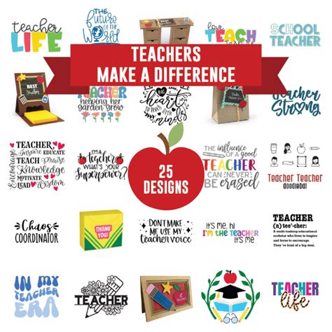 Teachers Make A Difference 25 Teacher Designs D 1289052