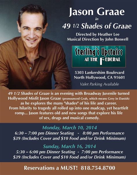 Jason Brings 49 1 2 Shades Of Graae To The Federal Jason Graae