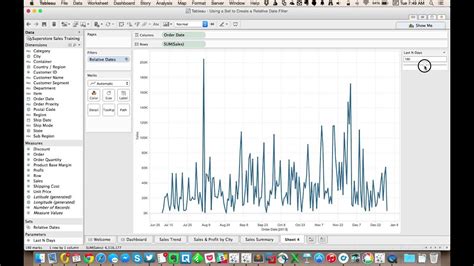 Create Relative Date Filter In Tableau