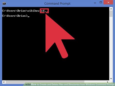 how to create and delete files and directories from windows command prompt