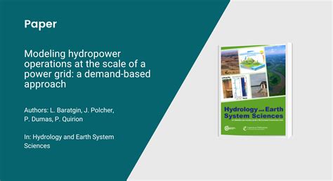 Modeling Hydropower Operations At The Scale Of A Power Grid A Demand