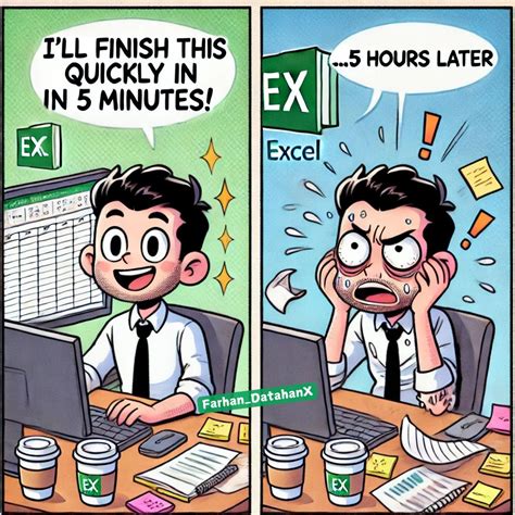 farhan labib on linkedin excel excelmeme excelstruggles datahumor