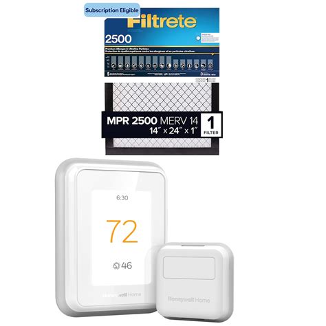 Shop Honeywell Home T9 Smart Room Sensor White Wi Fi Thermostat 2500 MPR Elite Allergen Extra