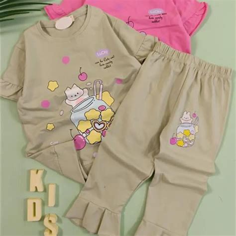 کمدا قیمت و خرید تیشرت شلوارک دخترانه رنگ رنگارنگ سایز 45 50