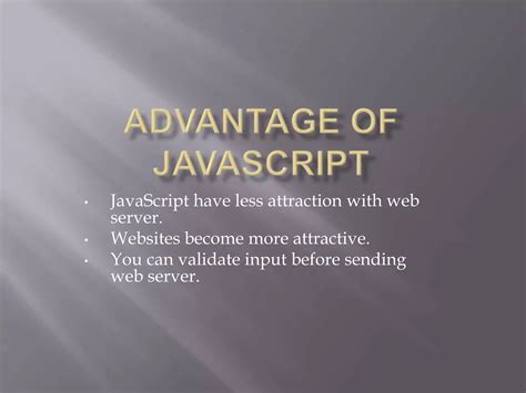 Introduction To Javascript Ppt