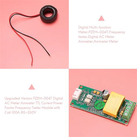 Upgraded Version Pzem 004t Digital Ac Meter Ammeter Ttl Current Power Factor Frequency Tester