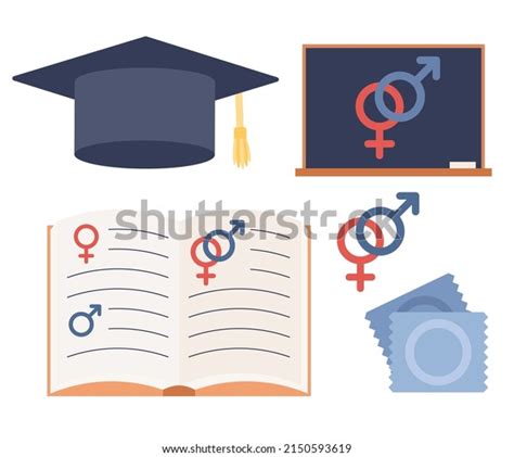 Sex Education Icon Set Contraception Reproduction Stock Vector Royalty Free